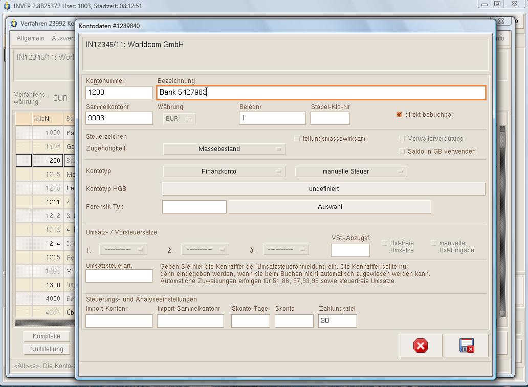 Verschiedene Bankkonten anlegen